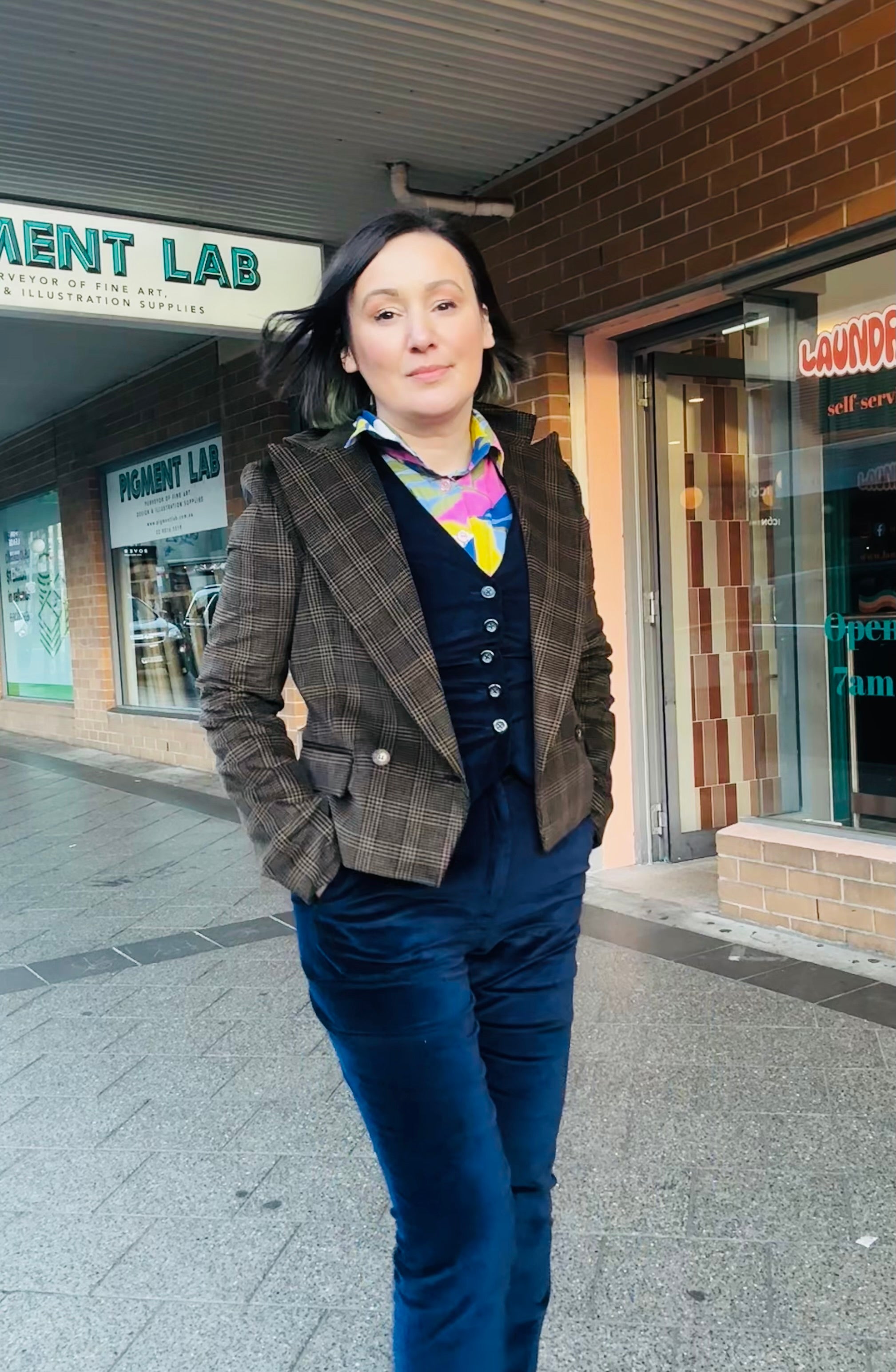 1- Brown corduroy blazer – natalija rushidi