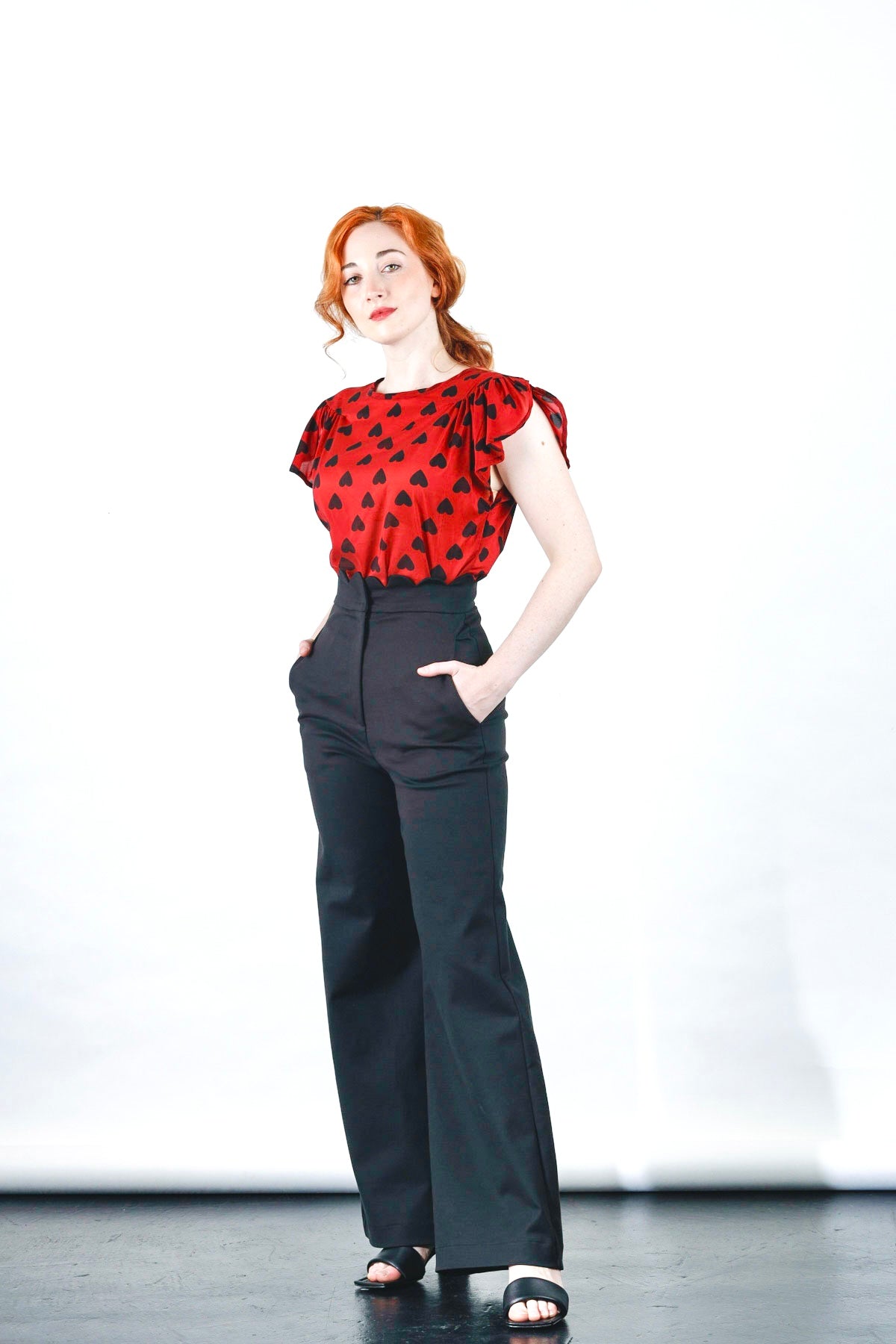 1- Black high waisted pants – natalija rushidi